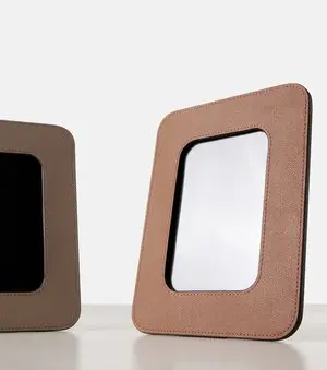 GIOBAGNARA Polo Small Leather Picture Frame - Brown