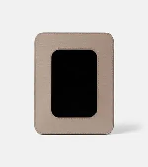 GIOBAGNARA Polo Small Leather Picture Frame Grey