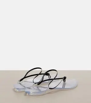 Alaïa Invisible Leather Thong Sandals - Transparent