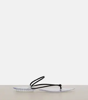 Alaïa Invisible Leather Thong Sandals - Transparent