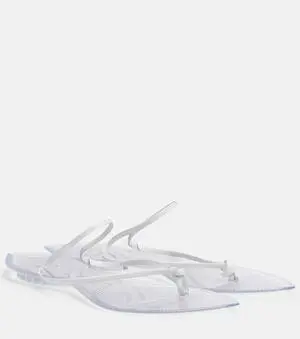 ALAÏA Alaia Invisible Leather Thong Sandals
