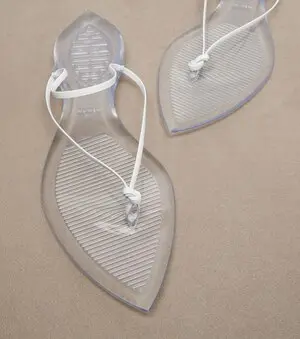Alaïa Invisible Leather Thong Sandals