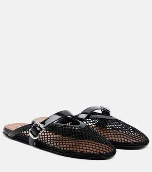 Alaia Almond Toe Mules Clogs For Women