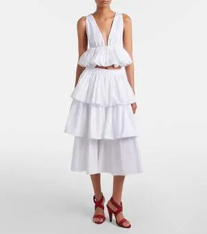 Alaïa Rouge Carmin Suede Slingback Sandals