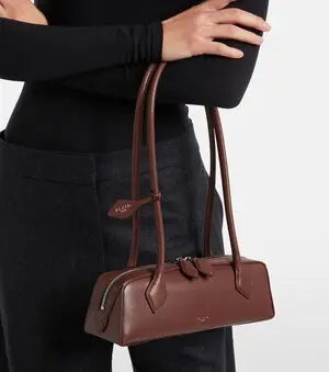 Alaïa Le Teckel Small Leather Shoulder Bag - Brown