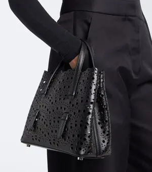 Alaïa Mina 20 Vienne Leather Top-handle Bag - Black