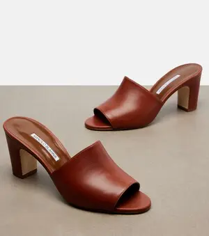 Manolo Blahnik Rapalla Leather Mules
