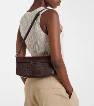TOTEME Small Leather Shoulder Bag - Brown