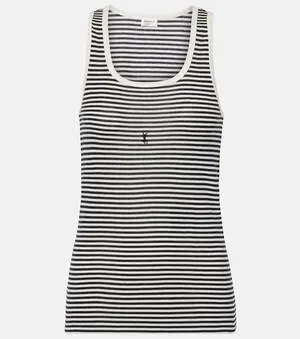 SAINT LAURENT Saint Laurent Cassandre Cotton Jersey Tank Top