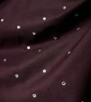 Oseree Embellished Cotton And Silk Scarf