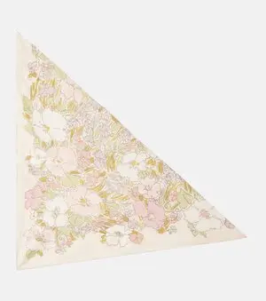 CALVIN KLEIN Calvin Klein Collection Lorelai Floral Silk Scarf