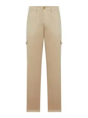 Etro Stretch Cotton Cargo Pants In Dove Grey - Gray