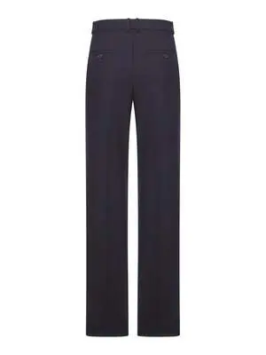 Saint Laurent High-waisted Wool Trousers - Multicolor