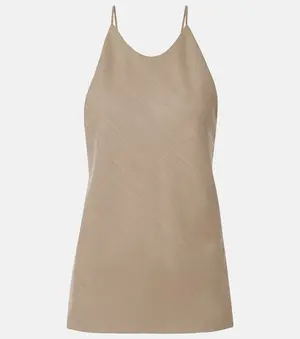 Calvin Klein Erin Wool-blend Top - Grey