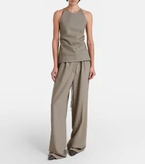 Calvin Klein Erin Wool-blend Top - Grey