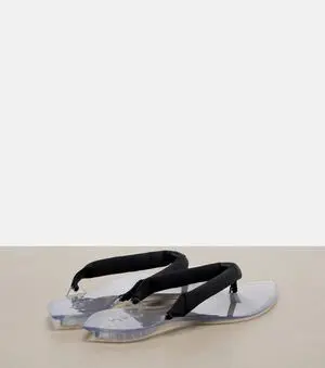 Alaïa Satin Thong Sandals - Transparent
