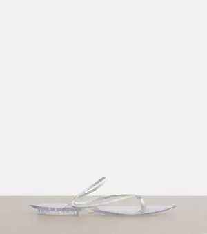 Alaïa Invisible Leather Thong Sandals