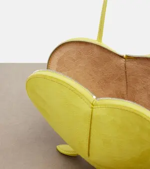 Alaïa Le Cour Leather And Suede Crossbody Bag - Yellow