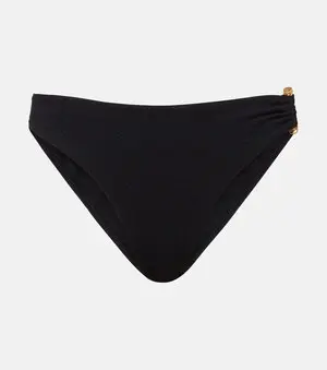 VIX PAULA HERMANNY Nika Lindsay Embellished Bikini Bottoms - Black