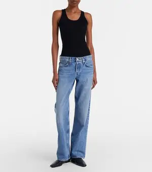 AGOLDE Low Rise Loose Straight Jeans - Blue