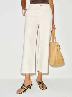 REFORMATION Cary Low Rise Slouchy Wide Leg Cropped Jeans