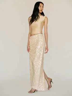 REFORMATION Melanie Sleeveless Top And Maxi Skirt Set - Yellow