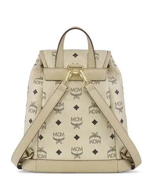 Mcm Aren Mini Visetos Leather Backpack