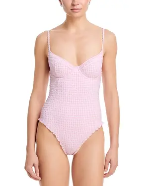 Simkhai Suni Textured One Piece Swimsuit - Daisy Multi