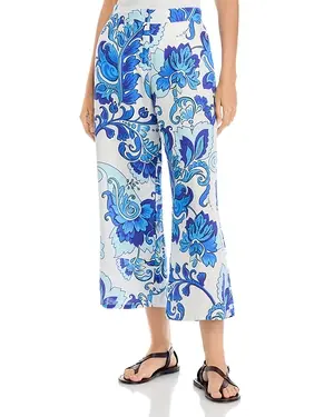Johnny Was Cropped Linen Pants