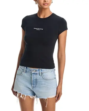 Alexander Wang Fitted Logo T-shirt - Black