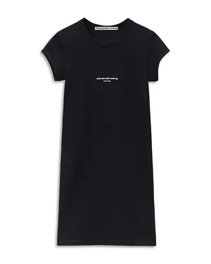 Alexander Wang Fitted Short Sleeve Mini Dress