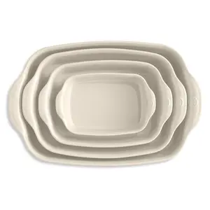 EMILE HENRY The Right Dish Rectangular Baker, 3.1 Qt - Ecru