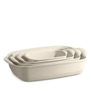EMILE HENRY The Right Dish Rectangular Baker, 4.8 Qt - Ecru