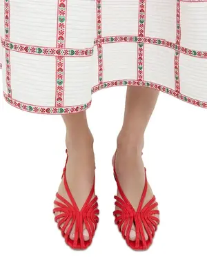 LOEFFLER RANDALL Devon Flat Sandals - Red