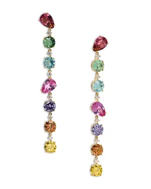 Nadri Nadri Crystal Linear Drop Earrings Gold