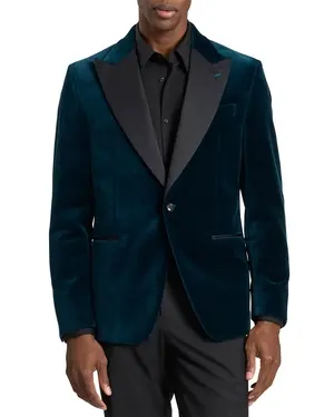 Ted Baker London Webster Velvet Blazer - Teal