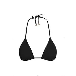 VITAMIN A Gia Triangle Bikini Top - Black
