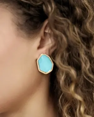 Ettika Seastone Stud Earrings