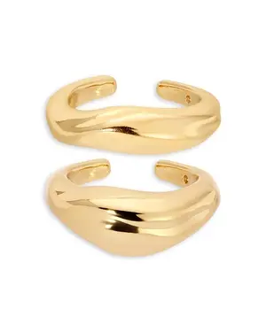 Ettika Bold Metallic Ear Cuff Set