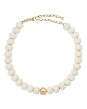Ettika Power Bead Statement Necklace - Bone