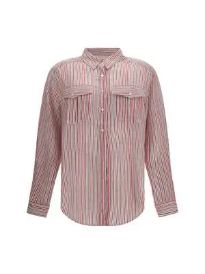 Isabel Marant Étoile Striped Button-up Shirt With Pocket Detail
