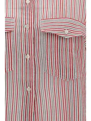 Isabel Marant Étoile Striped Button-up Shirt With Pocket Detail