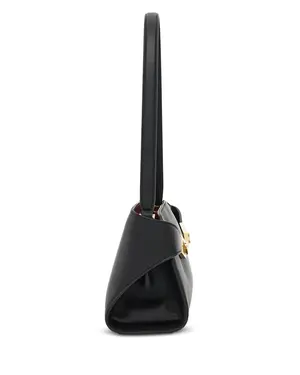 FERRAGAMO Hug East West Leather Shoulder Bag - Nero