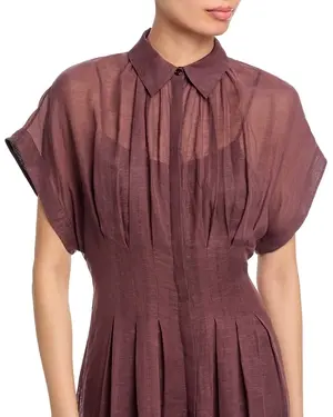 BOSS Davinata Midi Shirt Dress - Mocha