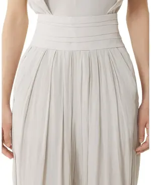 LANVIN Draped Charmeuse Pants