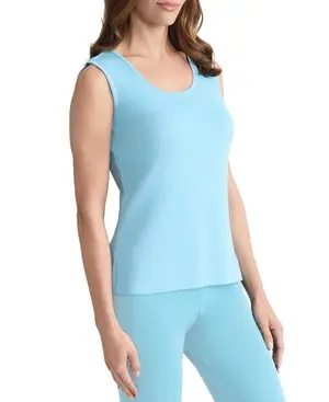 Ming Wang Scoop Neck Mid-length Knit Tank - Serene