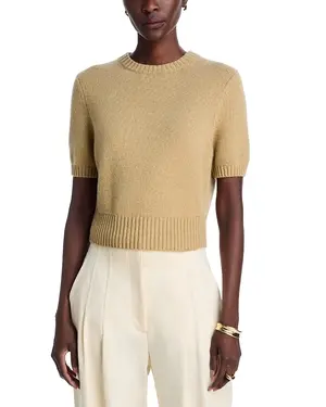 TOCCIN Elsie Short Sleeve Sweater - Biscotti