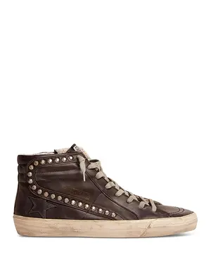 GOLDEN GOOSE Studded High Top Sneakers - Black