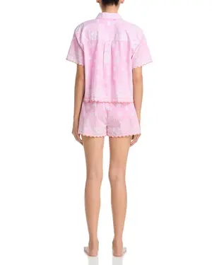 Aqua Designed Agua Bendita Scallop Short Sleeve Sleep Set Exclusive