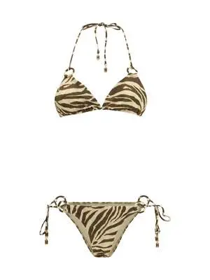 Zimmermann Wanderlust Ring-tie Bikini - Brown